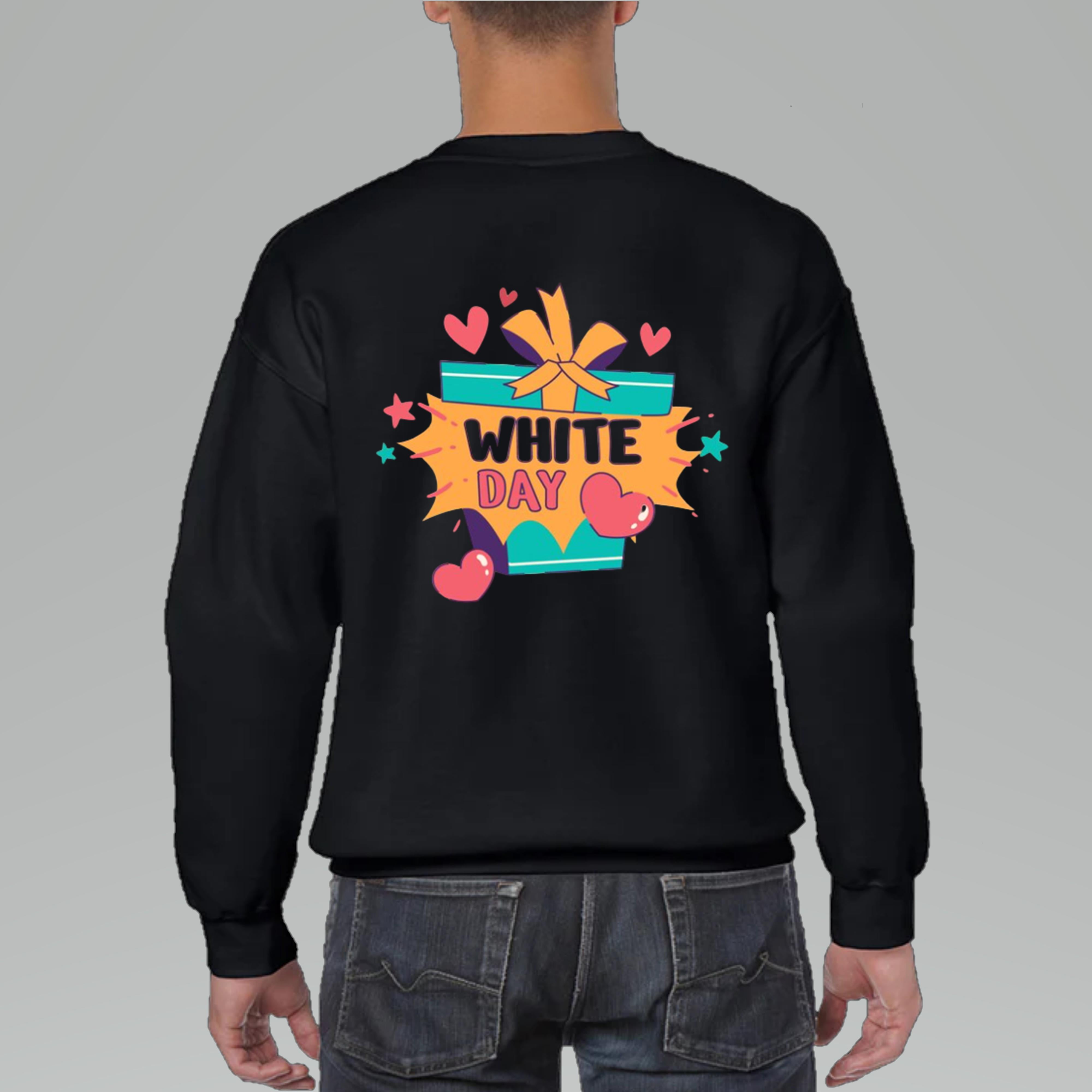 Flat White Day Sweatshirt – Simple & Stylish Design with Love-Inspired ...