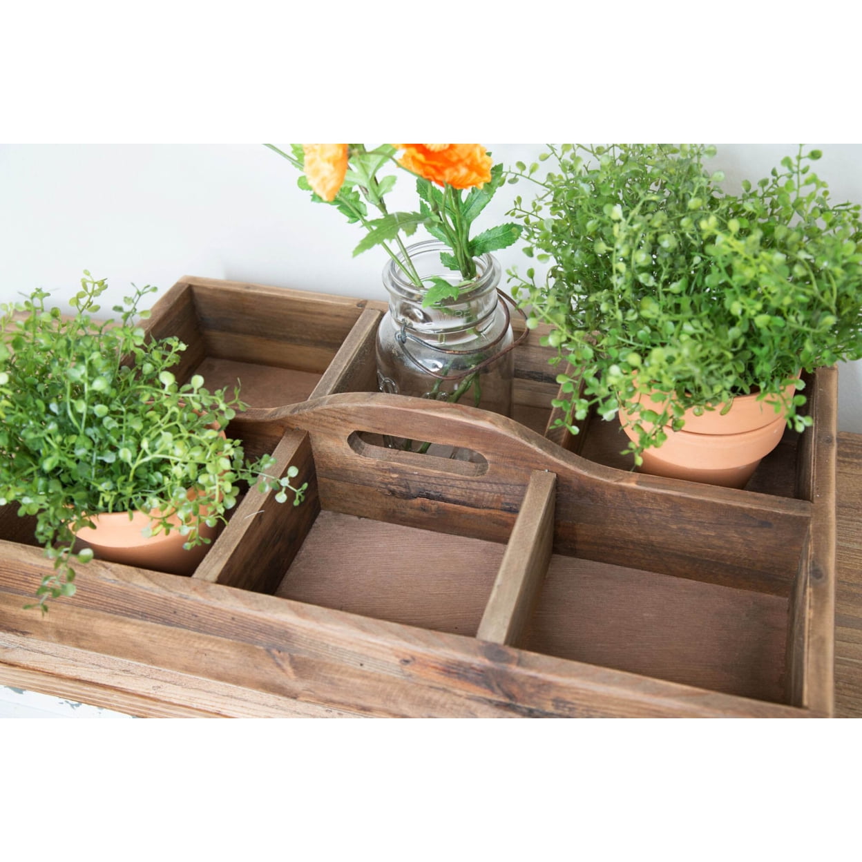 Flat Wood Decorative Storage Caddy - Walmart.com
