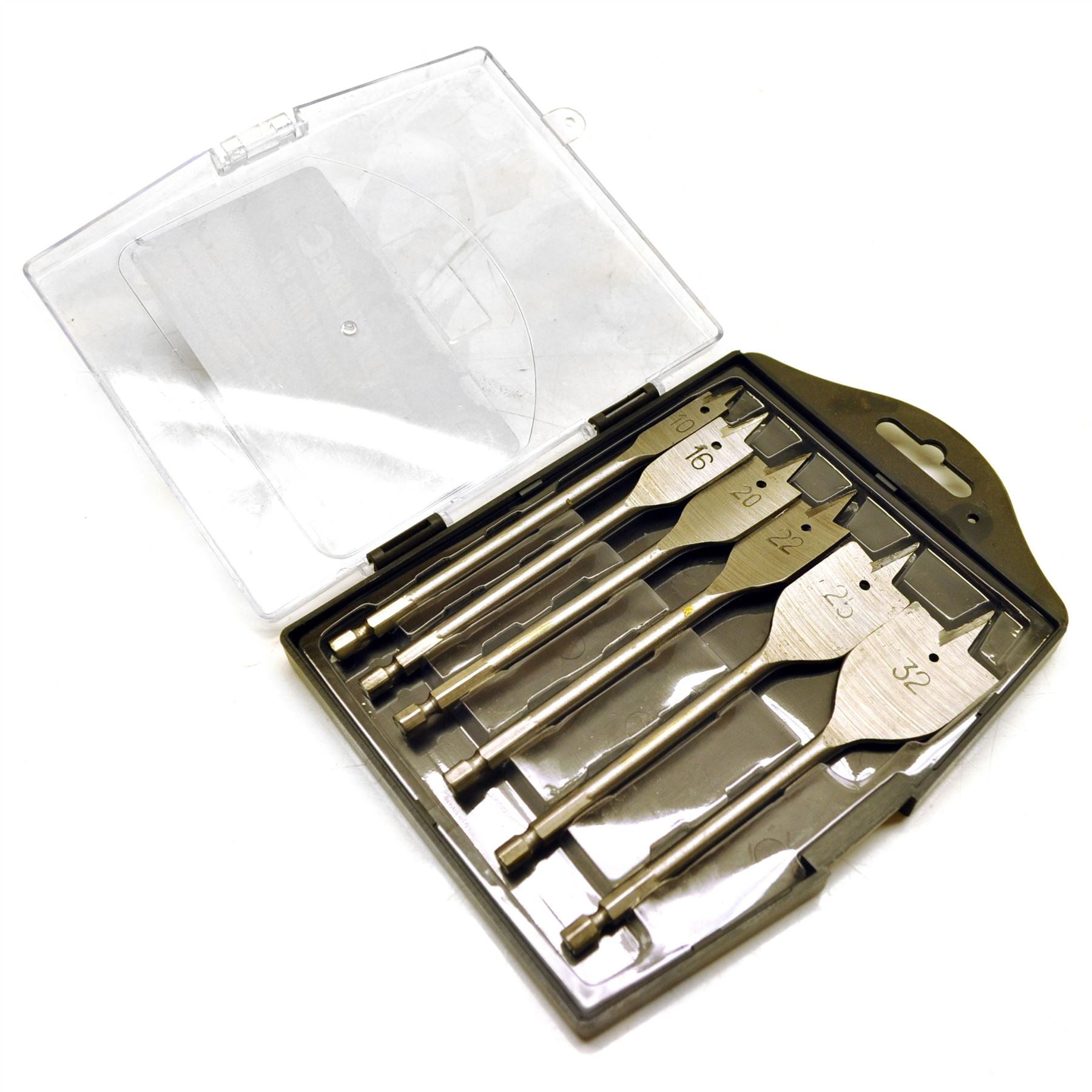 Flat Wood Spade Drill Hex Shank 6pc Set SIL76 - Walmart.com