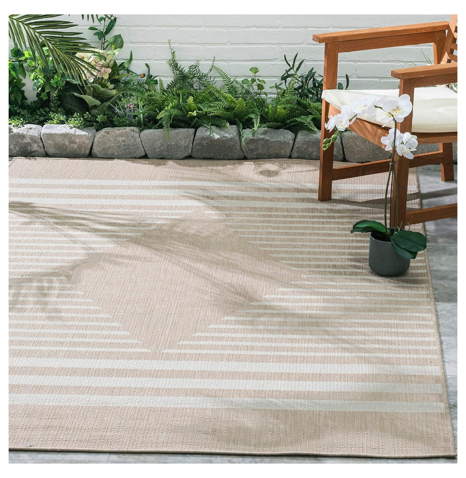 Flat Woven Outdoor Rug - Waterproof, Easy to Clean, Stain Resistant ...