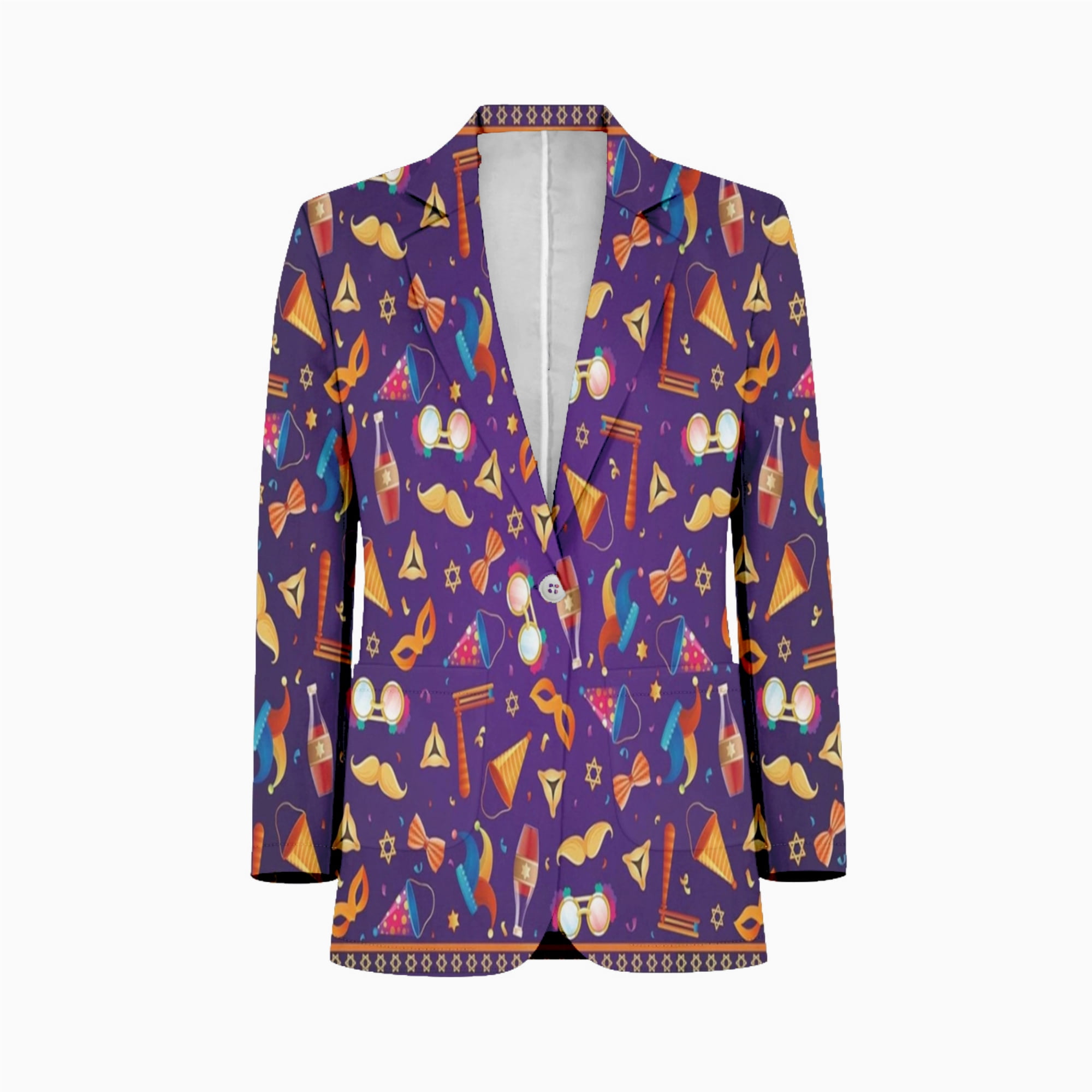 Flat carnival pattern Customized Men's Suits full man Shawl Collar ...