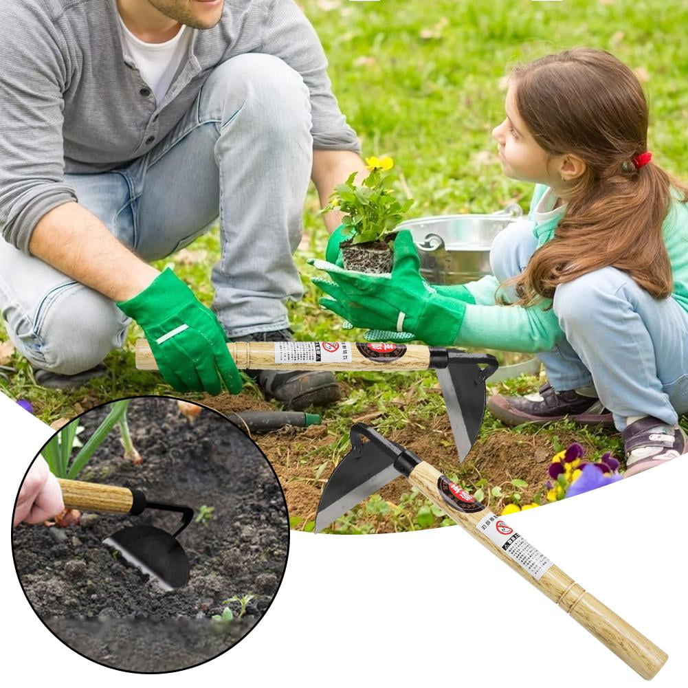 Flat head composite steel long neck curved sickle weeding sickle farm ...