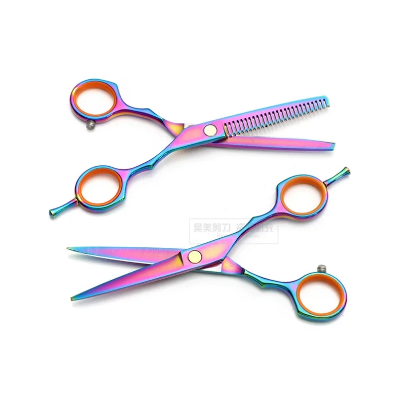 Flat shear 6 inch Professional Hair Scissors Thinning Barber Cutting ...