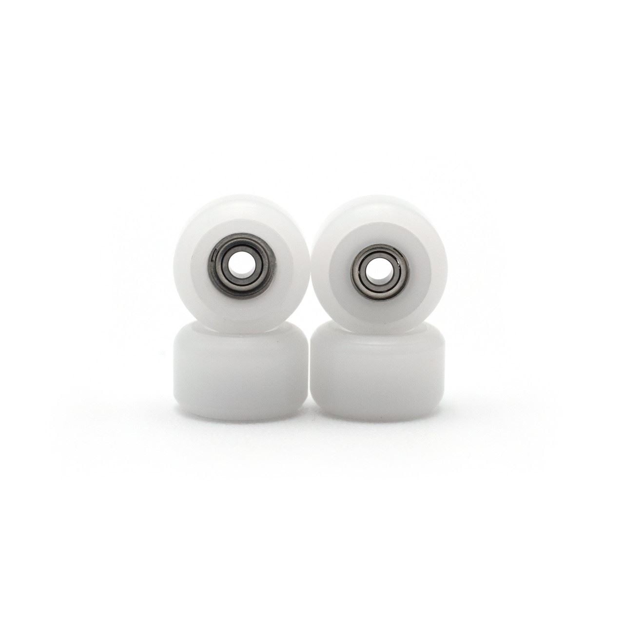 FlatFace Fingerboard Dual Durometer V2 Bearing Wheels - White and White ...