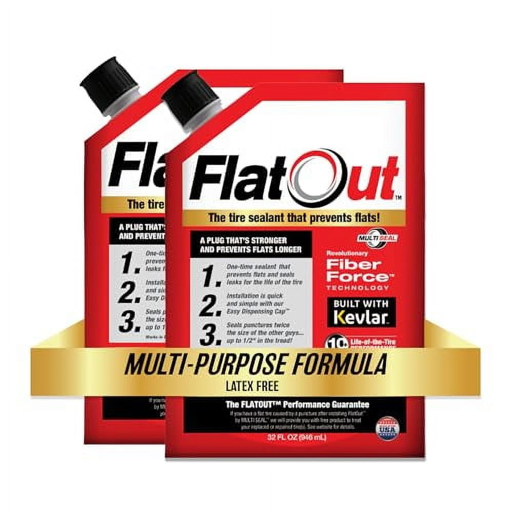 FlatOut Off Road Multi-Purpose Tire Sealant - Prevents and Repairs Flat ...