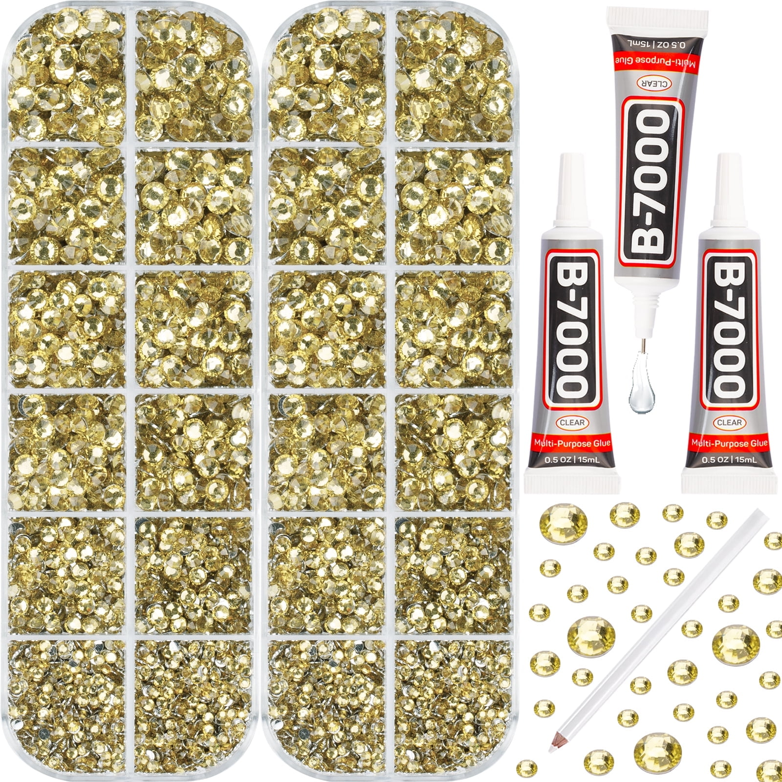 Flatback Rhinestones with Glue for DIY, Crafts, Scrapbooking ...
