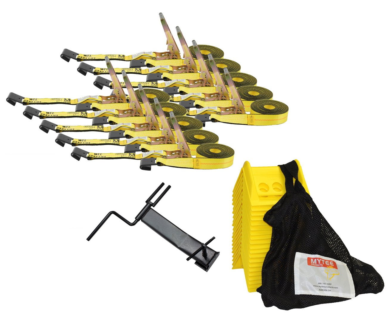 Flatbed Tie Down Kit: - 31 Pieces: 2 Inch Ratchet Straps, Winder ...