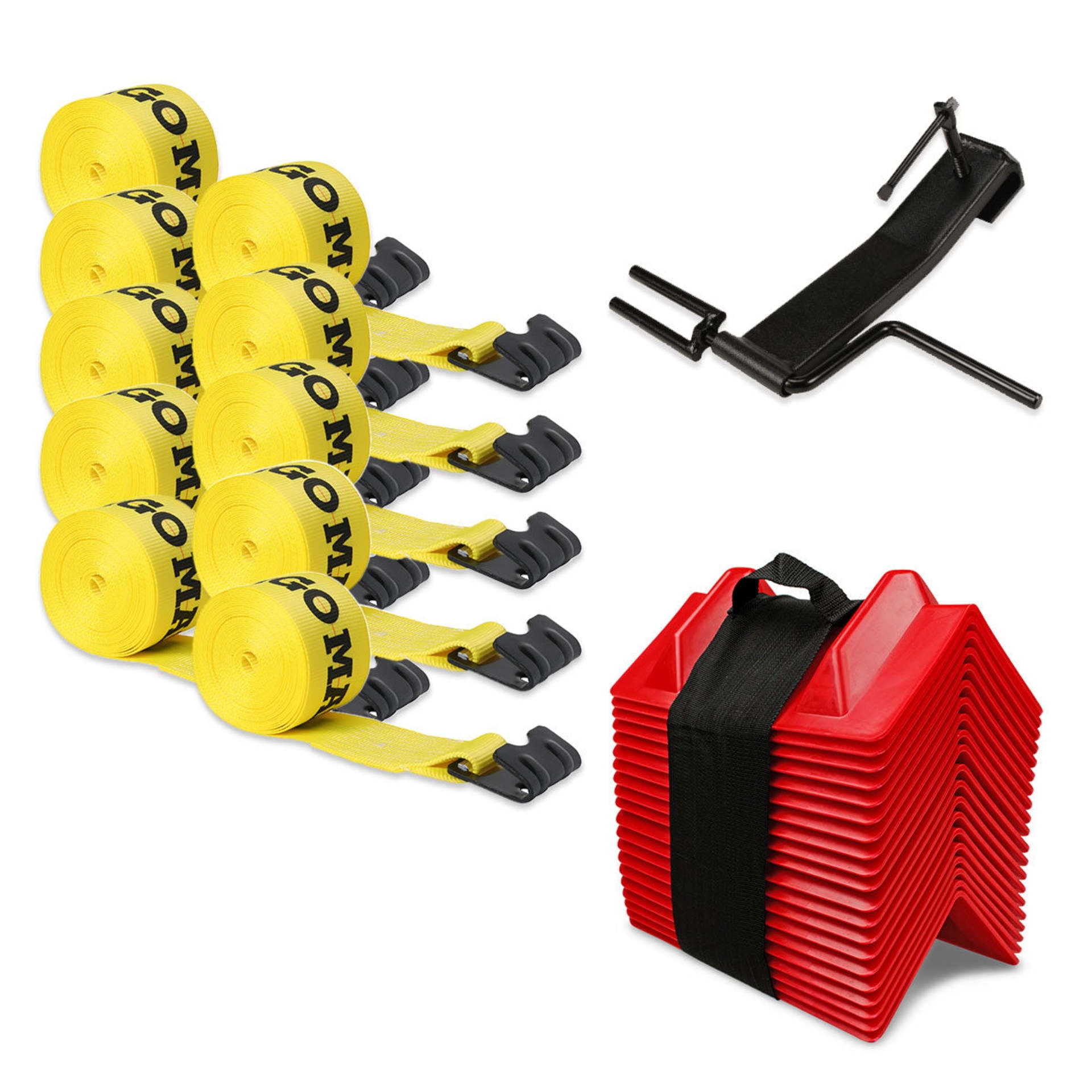 """Flatbed Tie-Down Kit - 31 Pieces: 4 Inch Flatbed Winch Straps ...