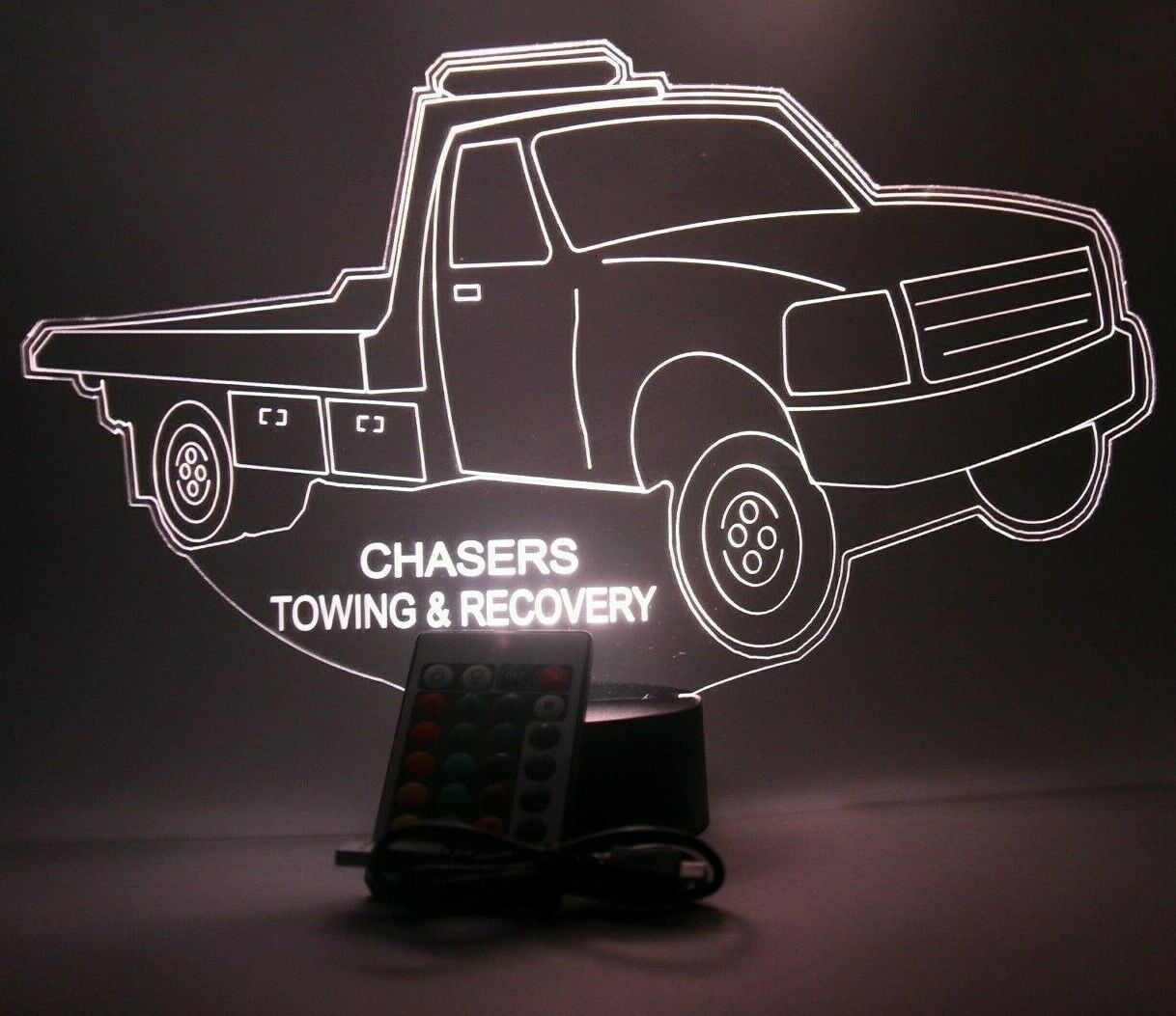 Flatbed Tow Truck Shape Design Engraved Handmade Personalized Rollback ...
