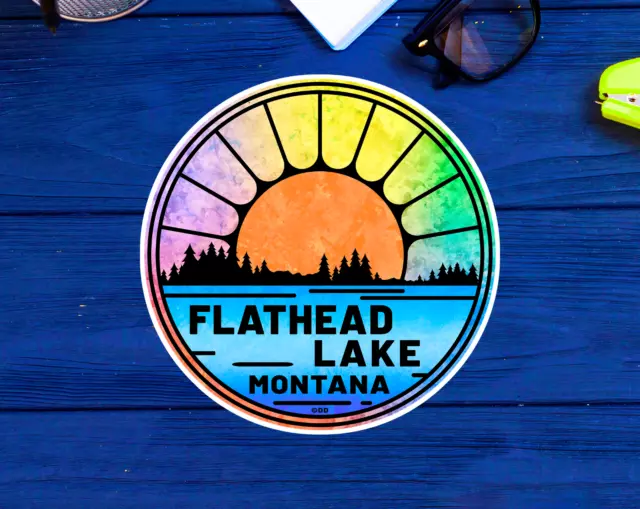 Flathead Lake Montana Sticker To Sticker Decal Indoor Outdoor Laptop ...