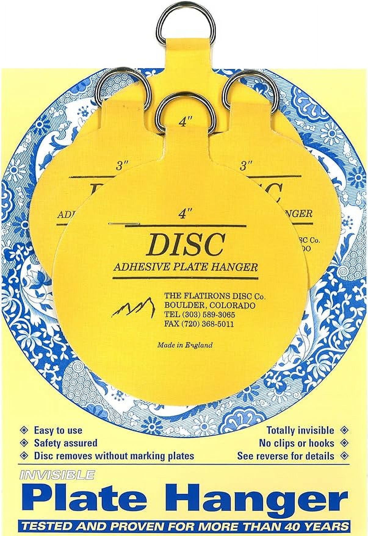 Flatirons Disc Adhesive Plate Hanger Set (2-3 Inch and 2-4 Inch Hangers ...