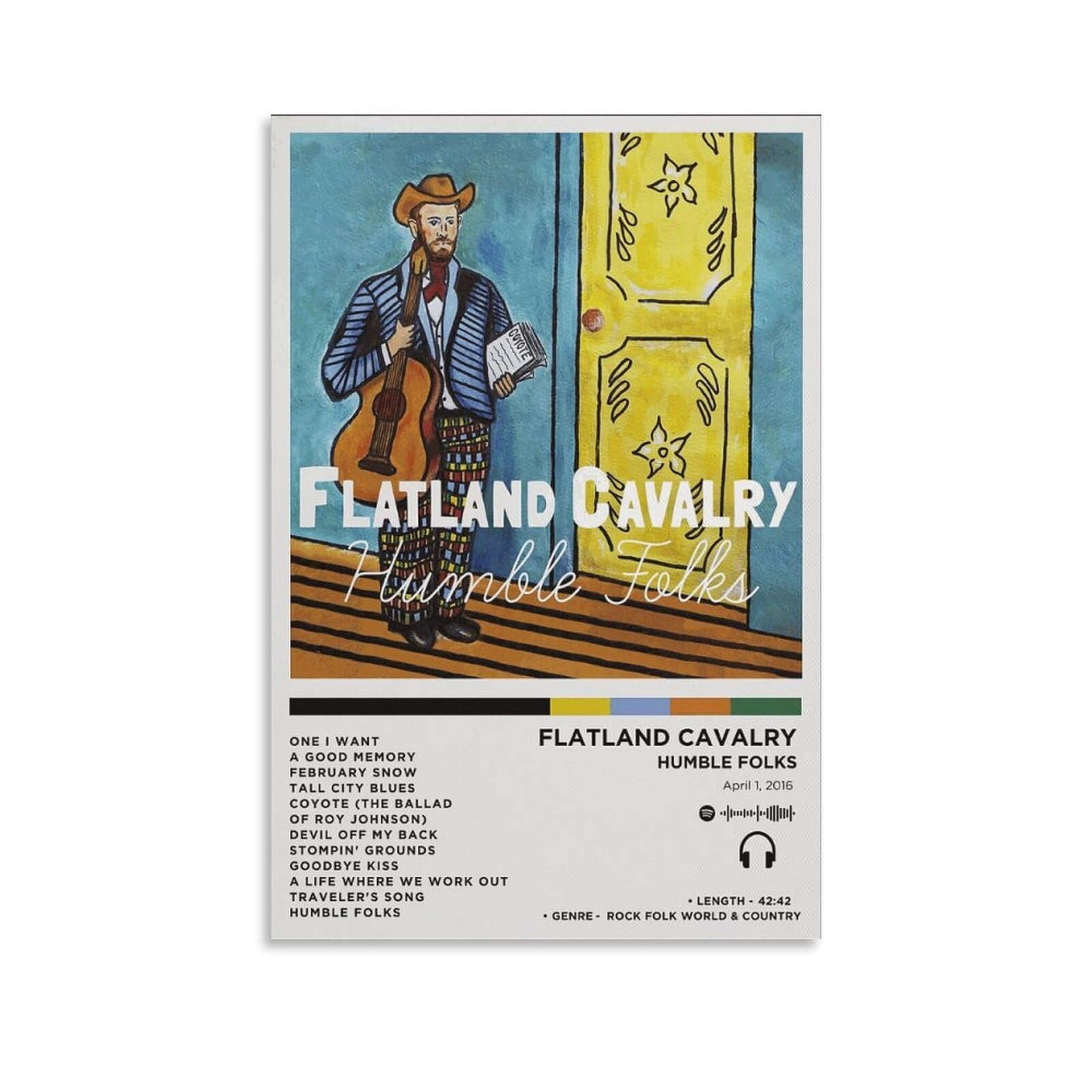 Flatland Cavalry - Humble Folks Album Cover Canvas Poster Print Music Posters for Room Aesthetic ...