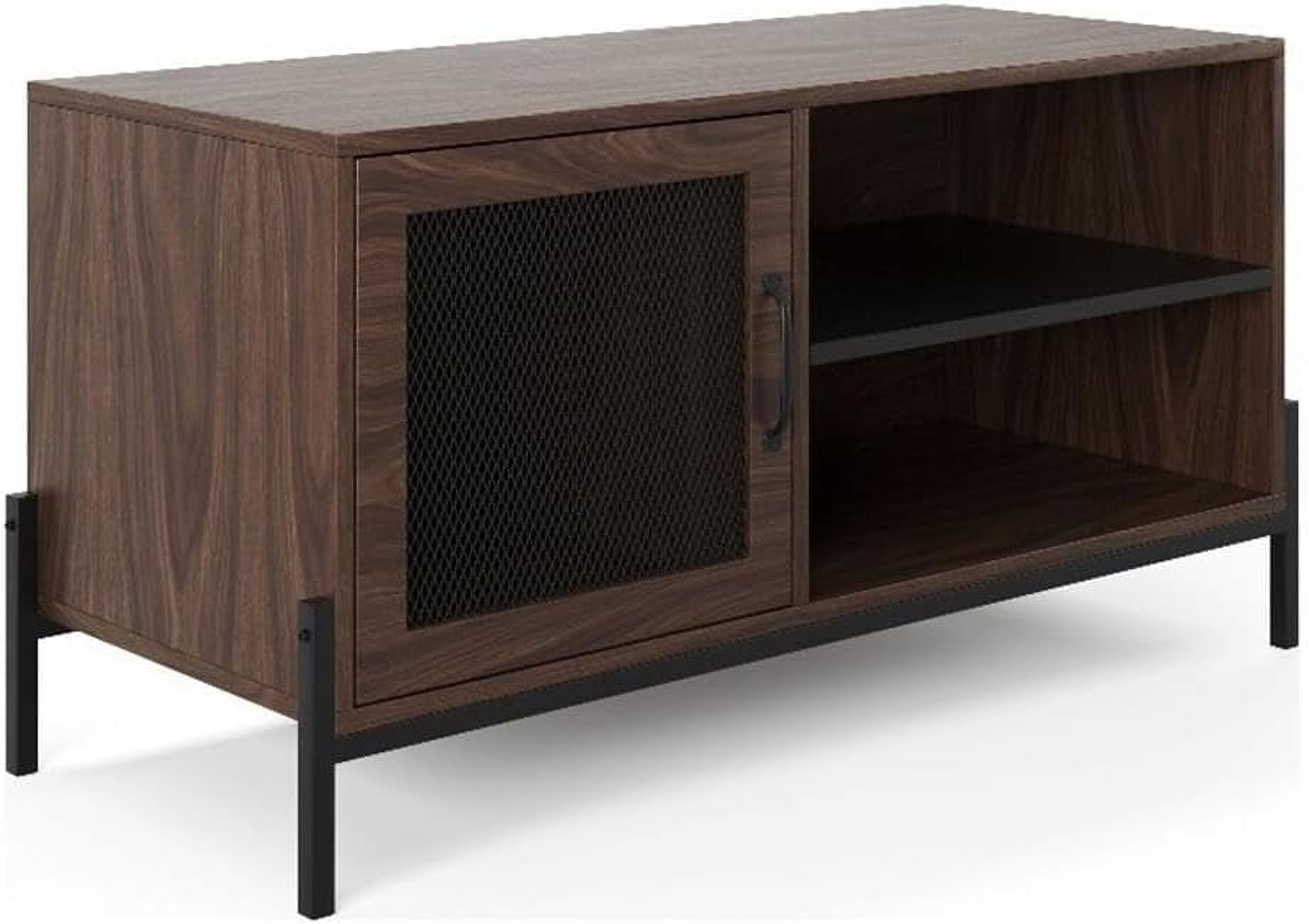 Flats & Castles Marcy 40" Modern Industrial TV Stand with Closed Door ...