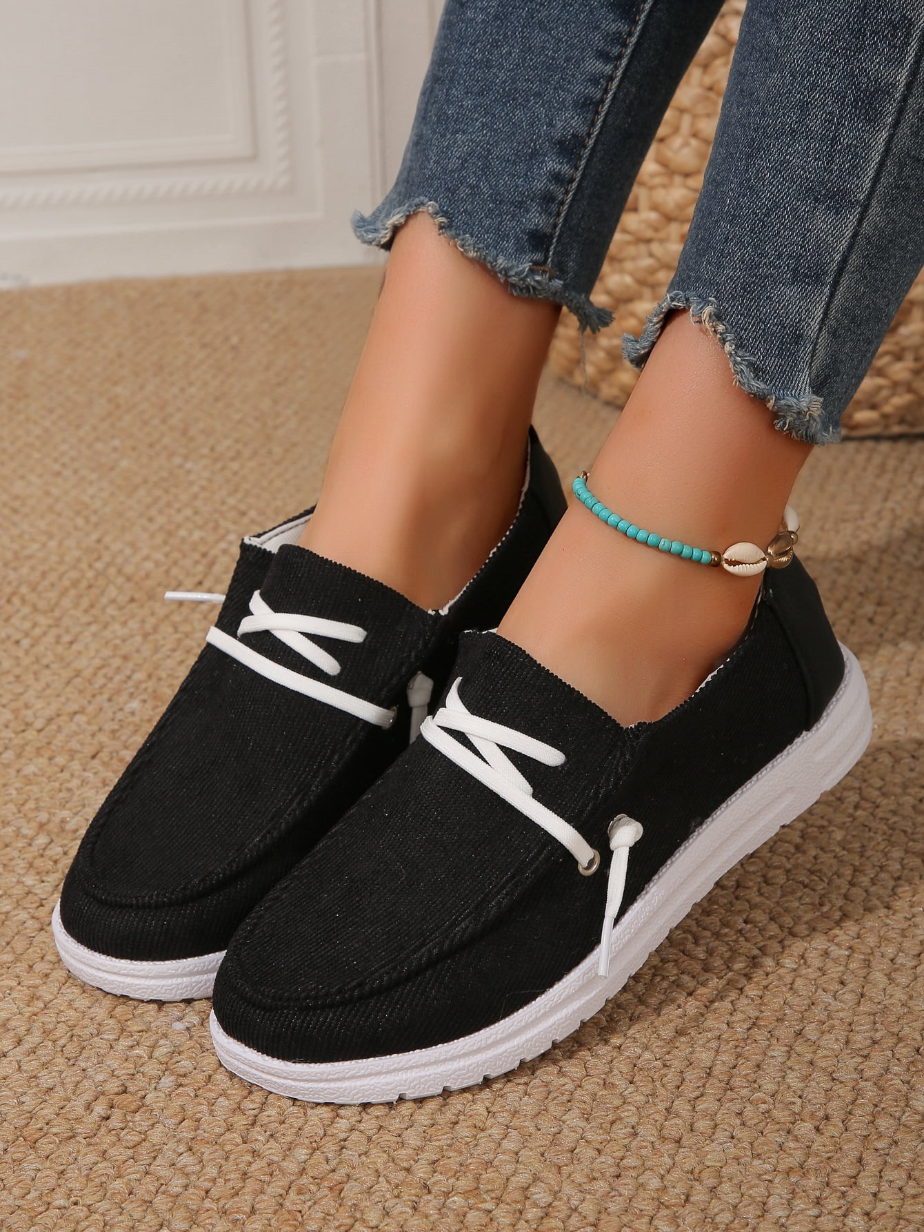 Flats Loafers Comfortable Loafers For Women Round Toe Faux Suede Slip ...