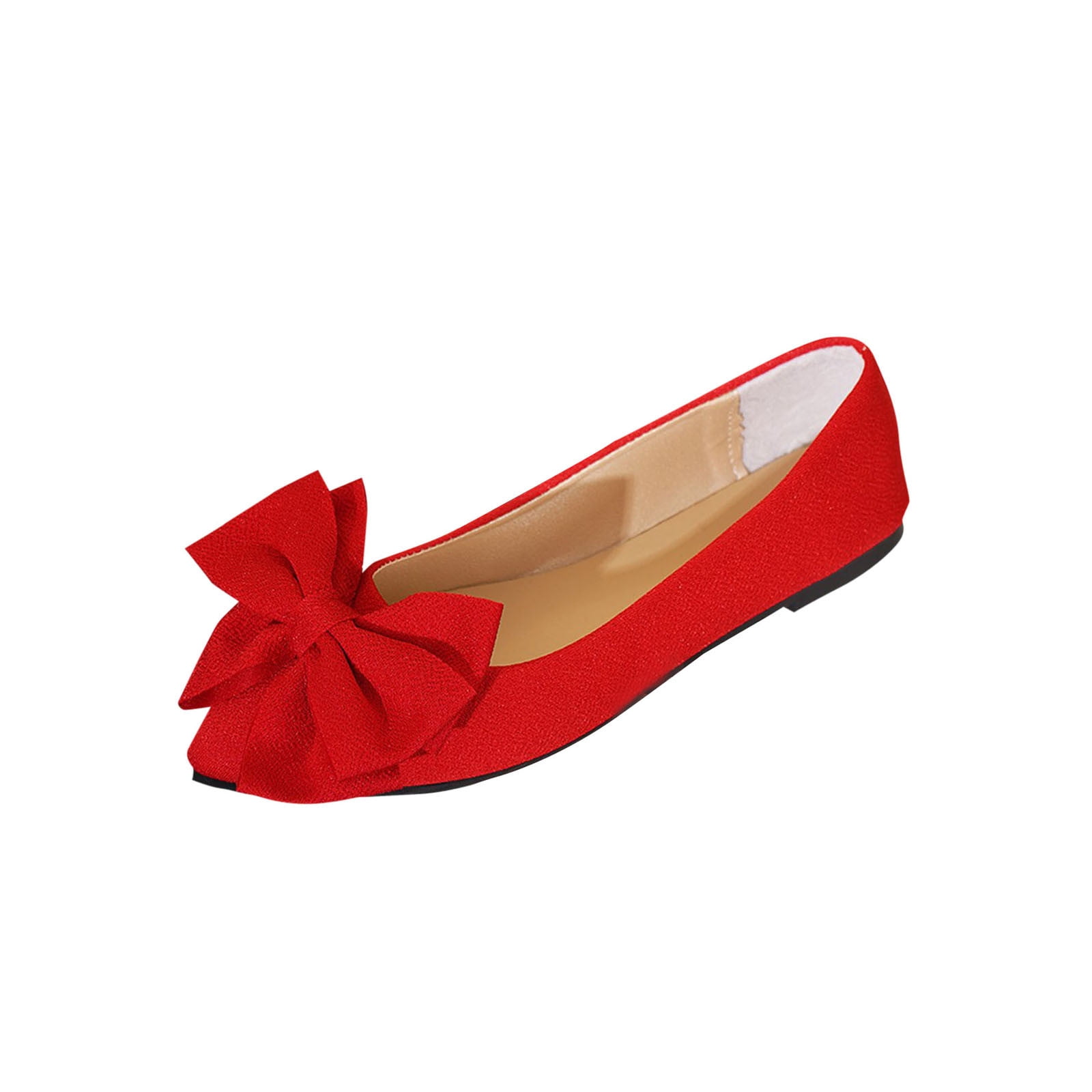 Flats for Women Dressy Pointy Toe Ballet Flats Lightweight Foldable ...