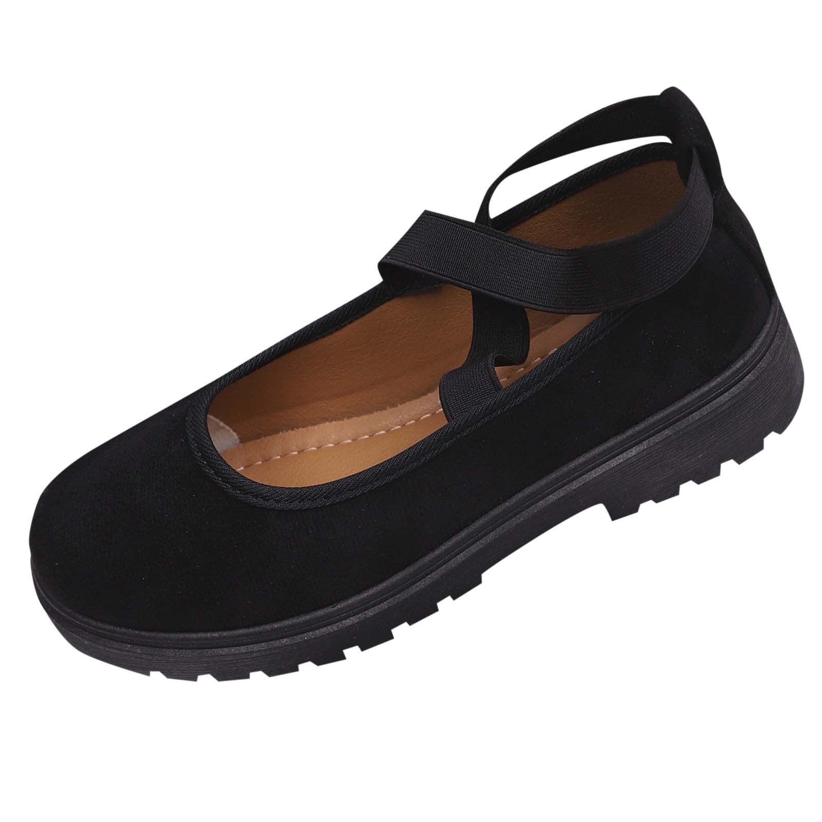 Flats for Women Round Toe Flats with Cross Straps Women Flat Shoes ...