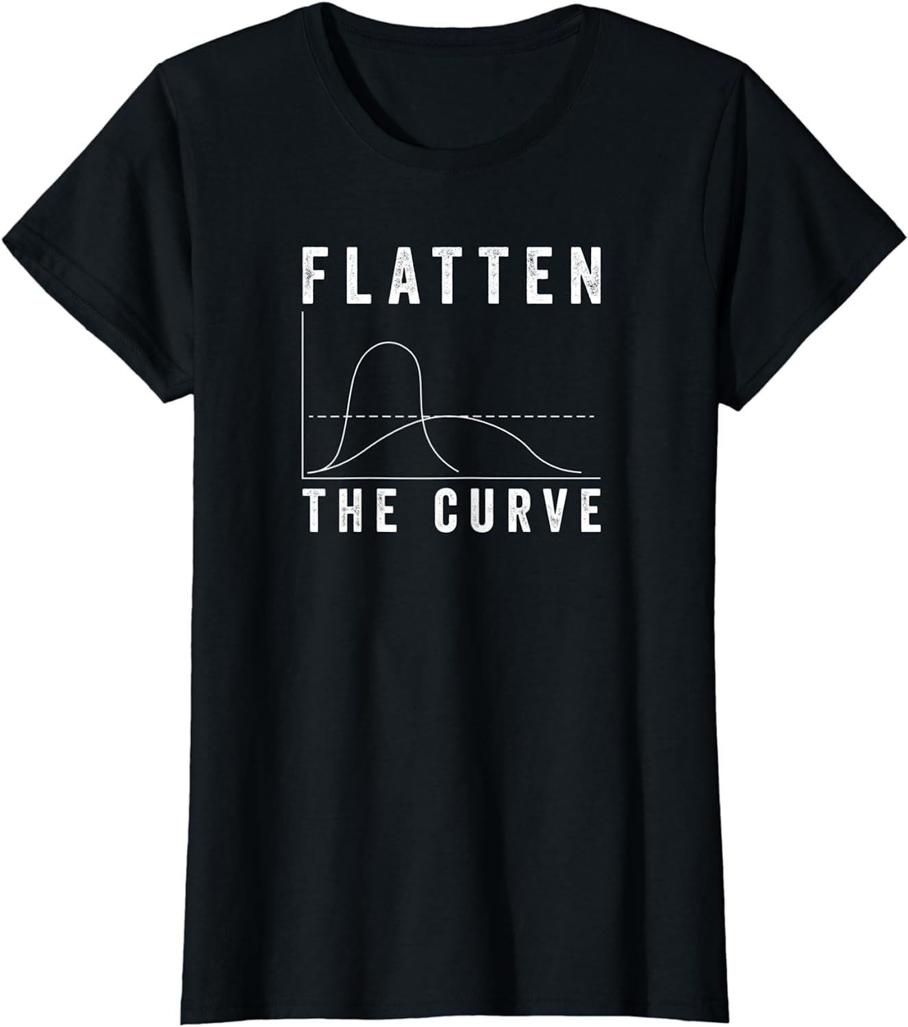 Flatten The Curve, Epidemic, Virus, Health Statistics Graph T-Shirt ...