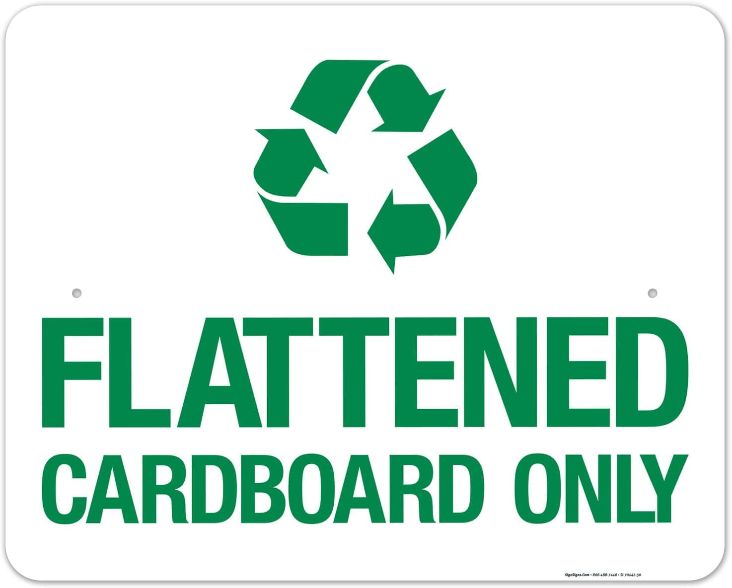 Flattened Cardboard Only Sign, 24x30 Inches, Rust Free .063 Aluminum ...