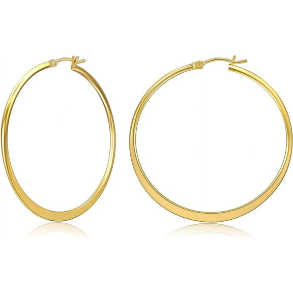 6 Pairs of Gold Hoop Earrings Set for Women, 14K Gold Plated ...