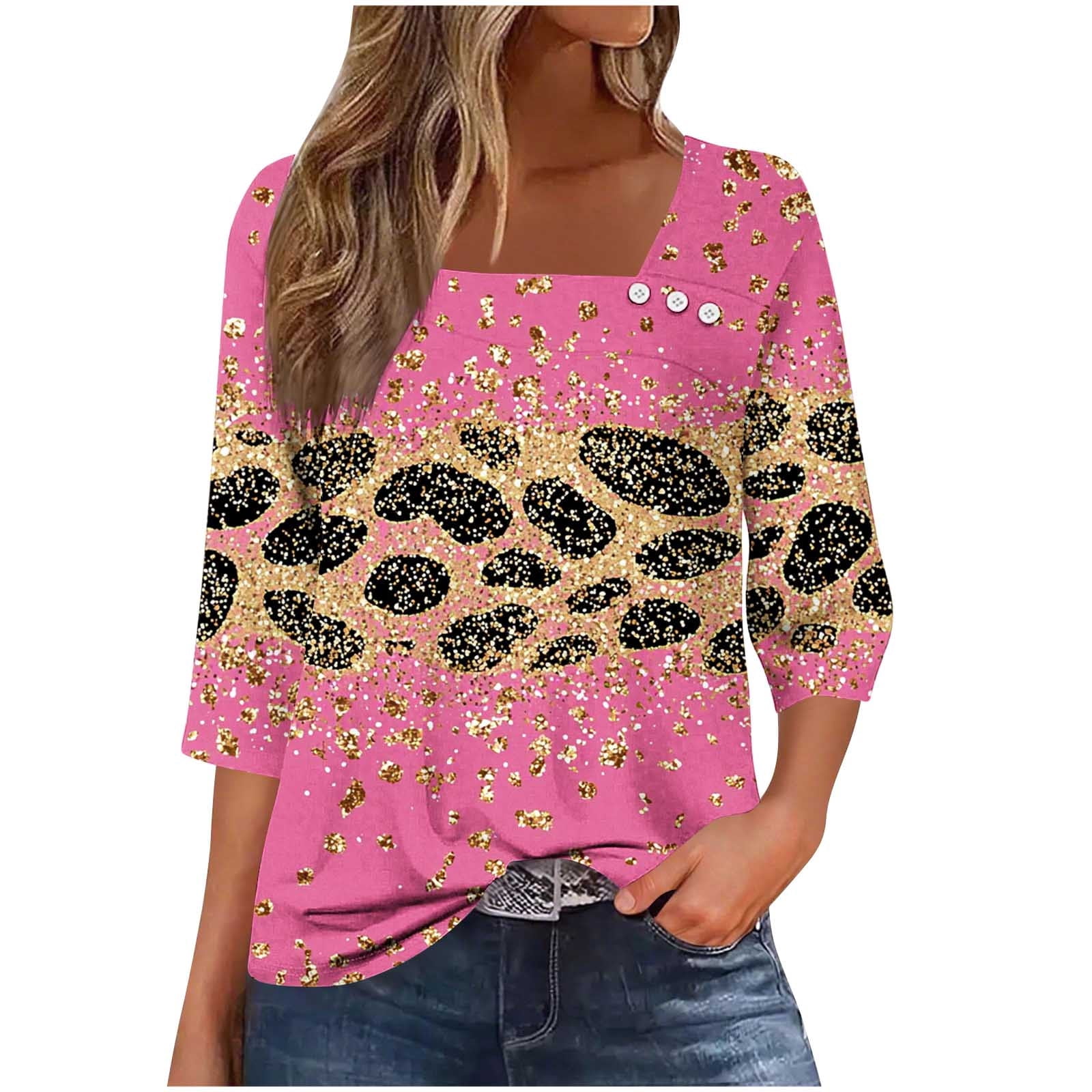 Flattering 3/4 Sleeve Tops For Women Crop Tops For Women With Words ...