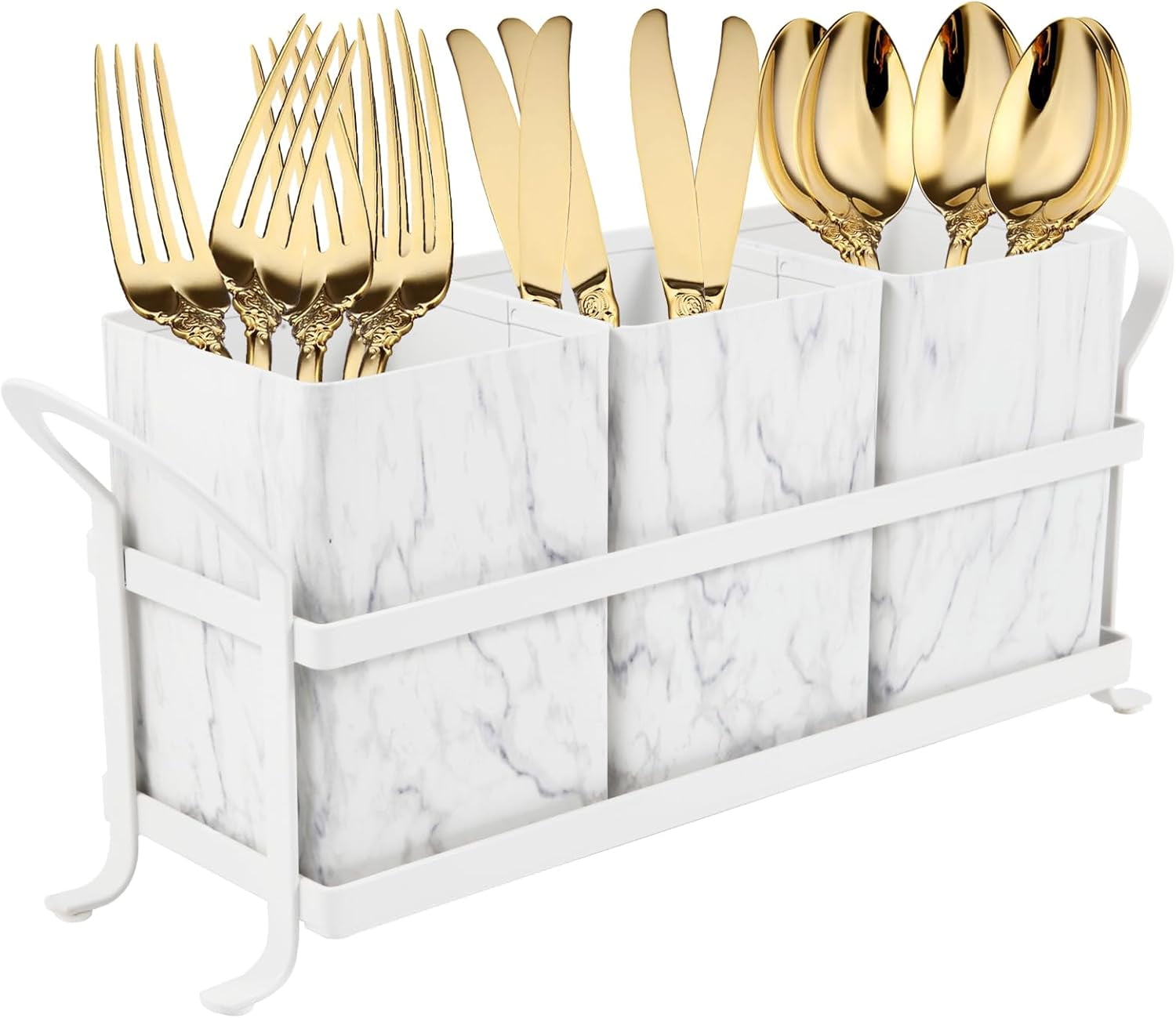 Flatware Cutlery Kitchen Utensil & Silverware Caddy Organizer Bin ...