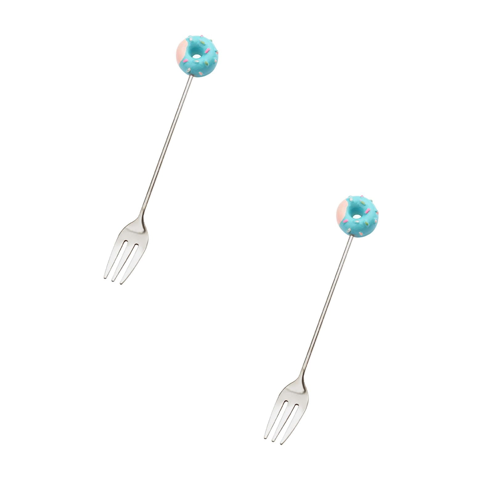 Flatware Set Stainless Steel Sweet Donut Dessert Fork Coffee Spoon And ...