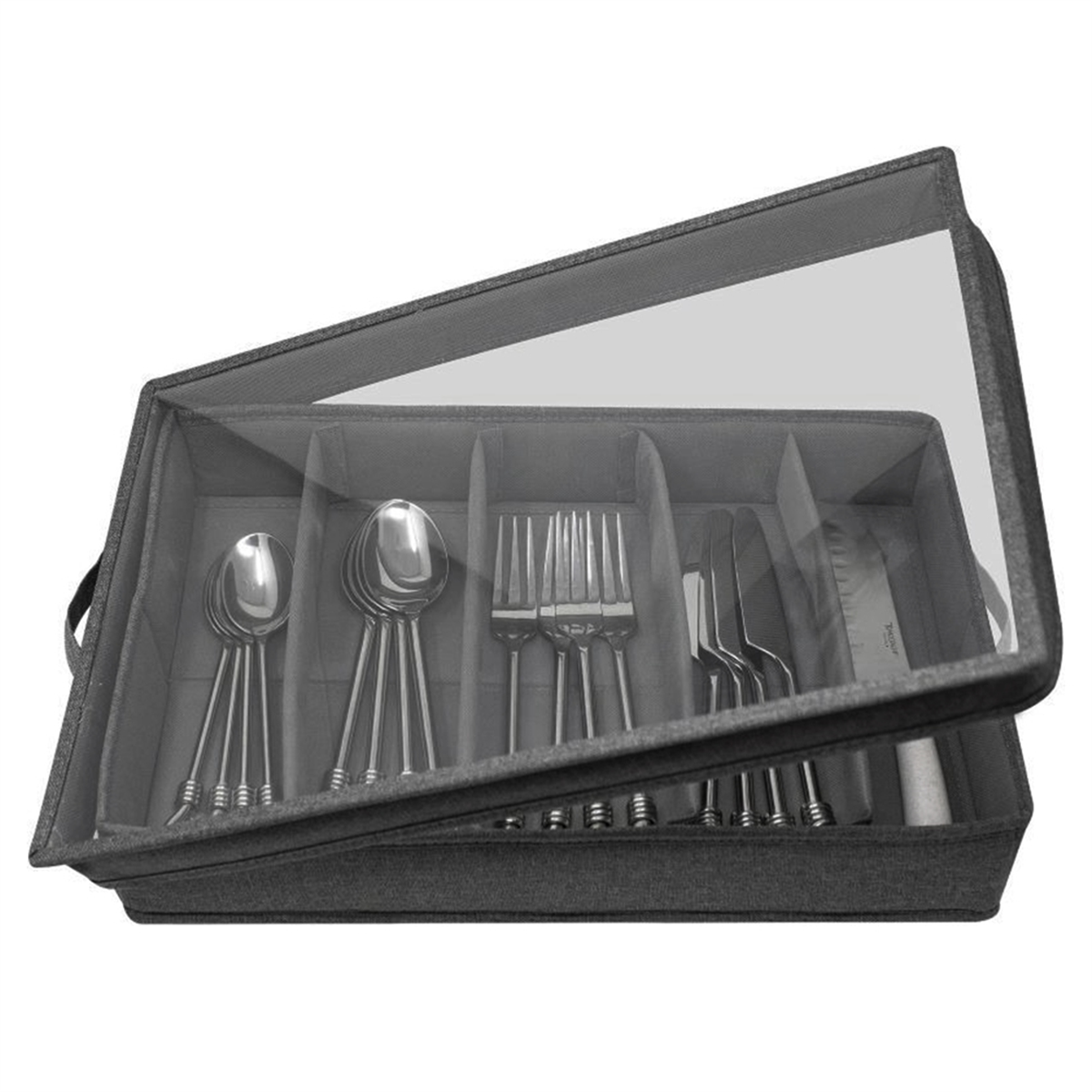 Flatware & Utensil Storage - Silverware Box with Adjustable Divider, 5 ...
