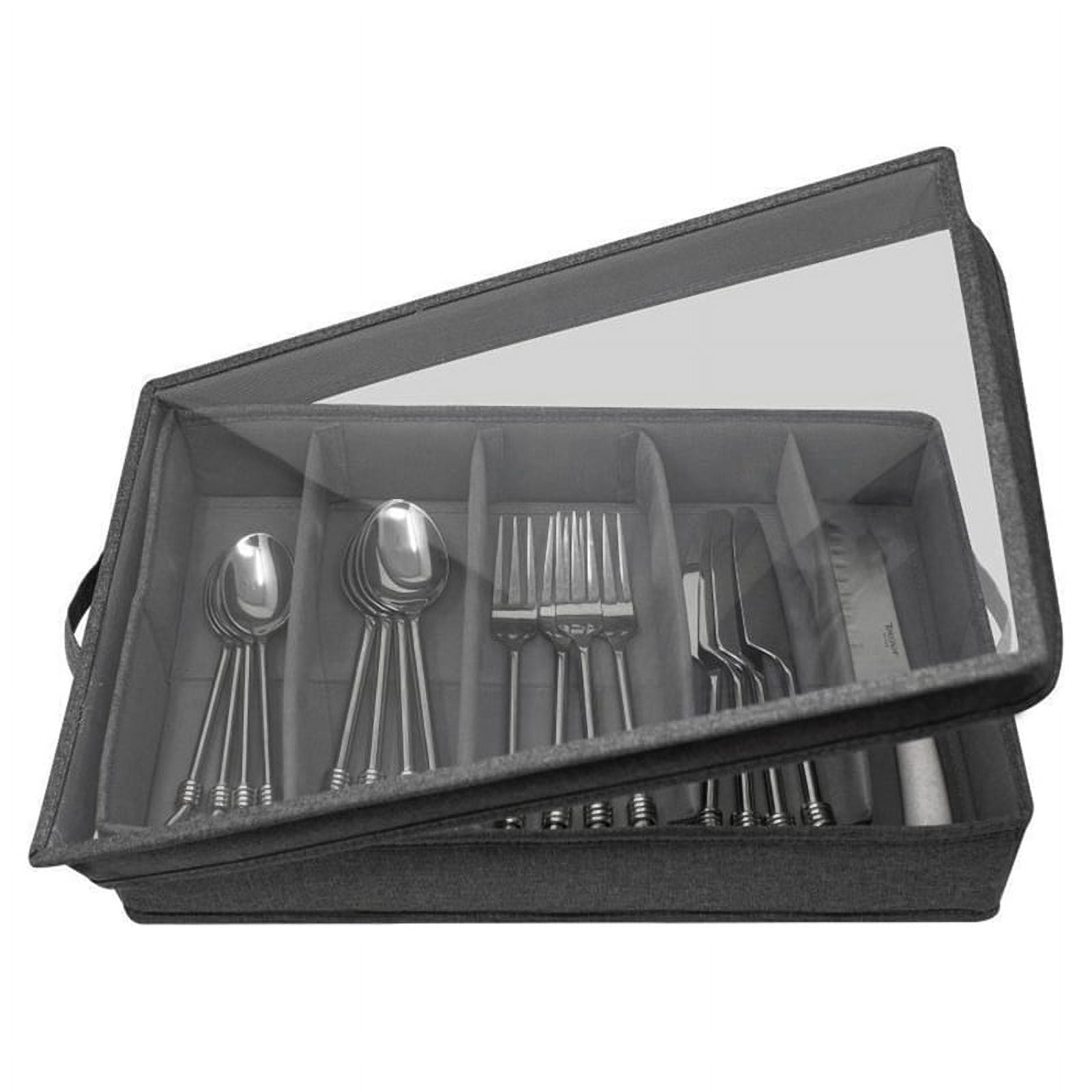 Flatware & Utensil Storage - Silverware Storage Box with Adjustable ...