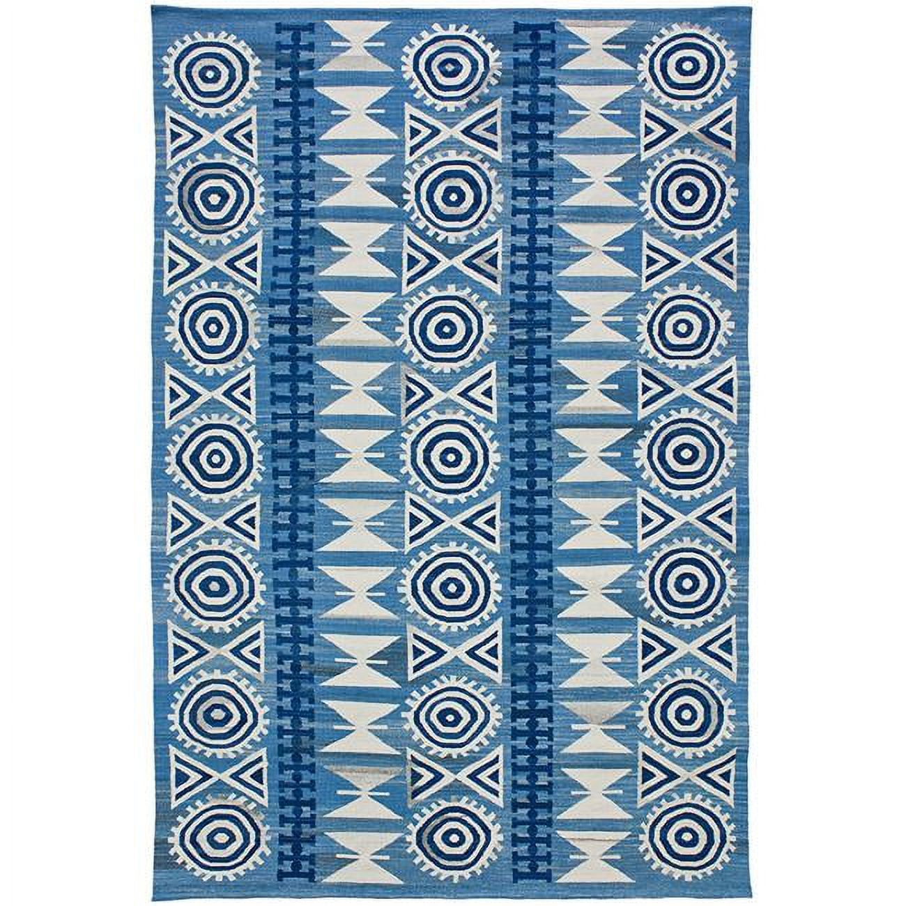 Flatweave Andalusian No. 2 Denim Area Rug - Denim - 8 x 10 ft ...