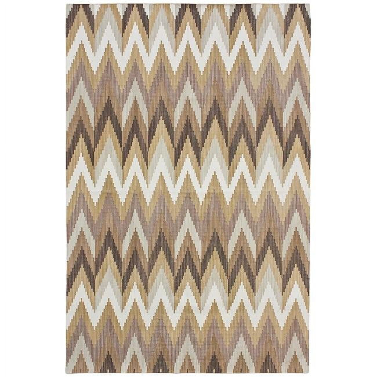 Flatweave Flame Stitch Burnt Umber Area Rug - 8 x 10 ft. - Walmart.com