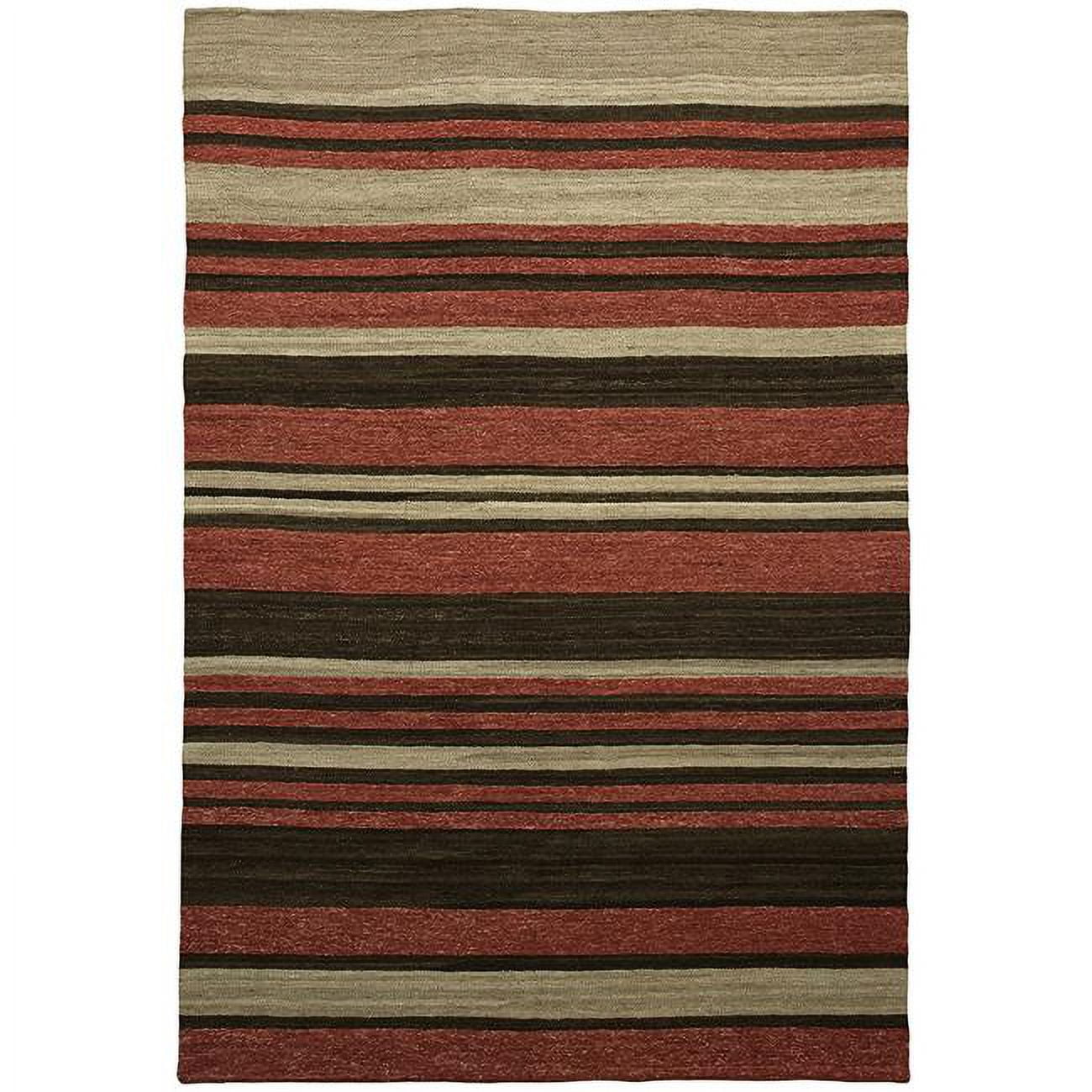 Flatweave Flatline Red & Chocolate Area Rug - 8 x 10 ft. - Walmart.com