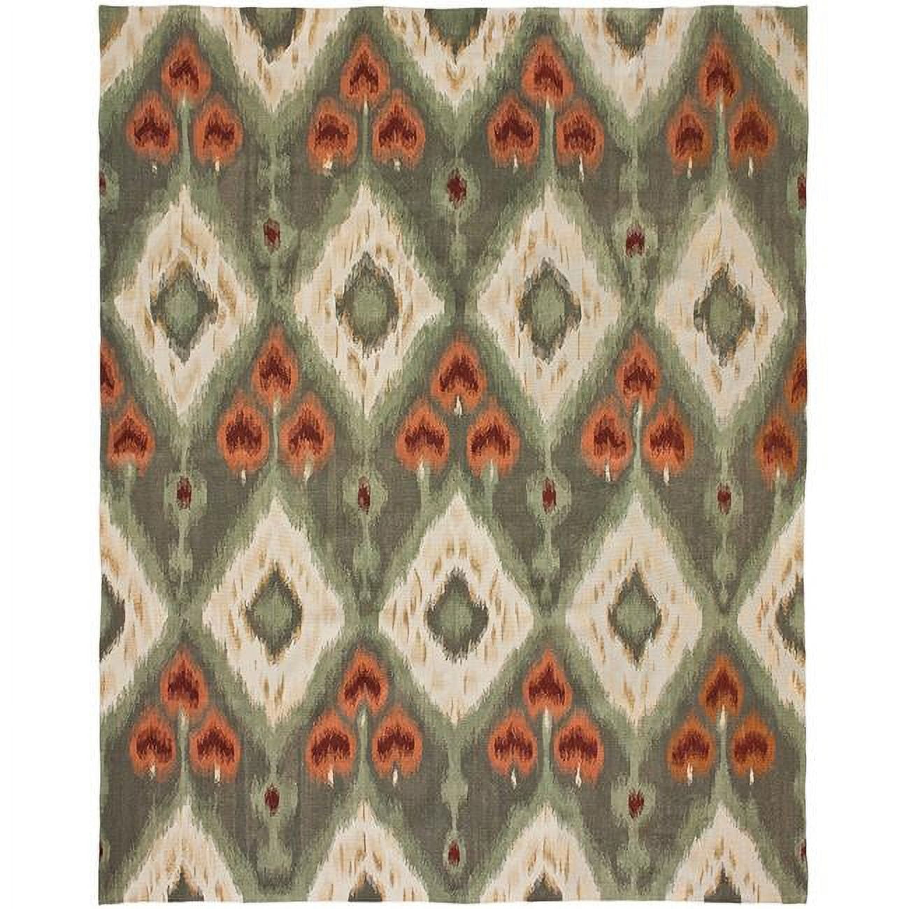 Flatweave Ikat VI Green Area Rug - 9 x 12 ft. - Walmart.com
