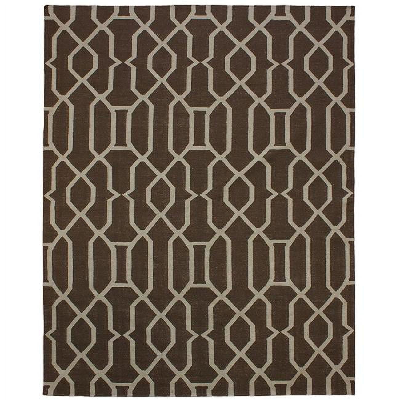 Flatweave Lattice Work Espresso Area Rug - 8 x 10 ft. - Walmart.com