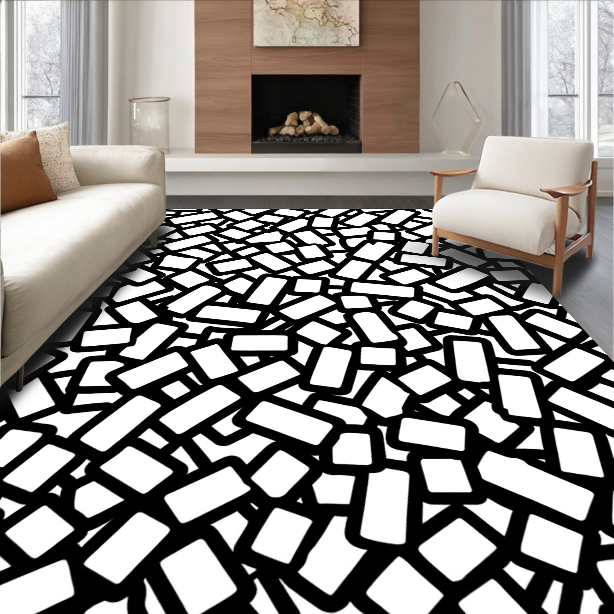 Flatwoven High Traffic Area Rug, Abstract Animal Inspired Design ...