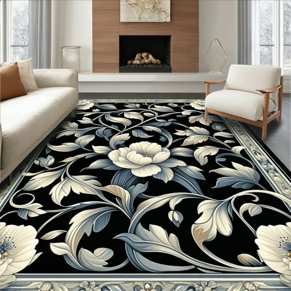 Flatwoven High Traffic Area Rug, Abstract Vine Runner Interlocking ...