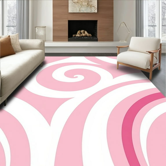Flatwoven High Traffic Area Rug, Abstract Waves With Subtle Contrast ...