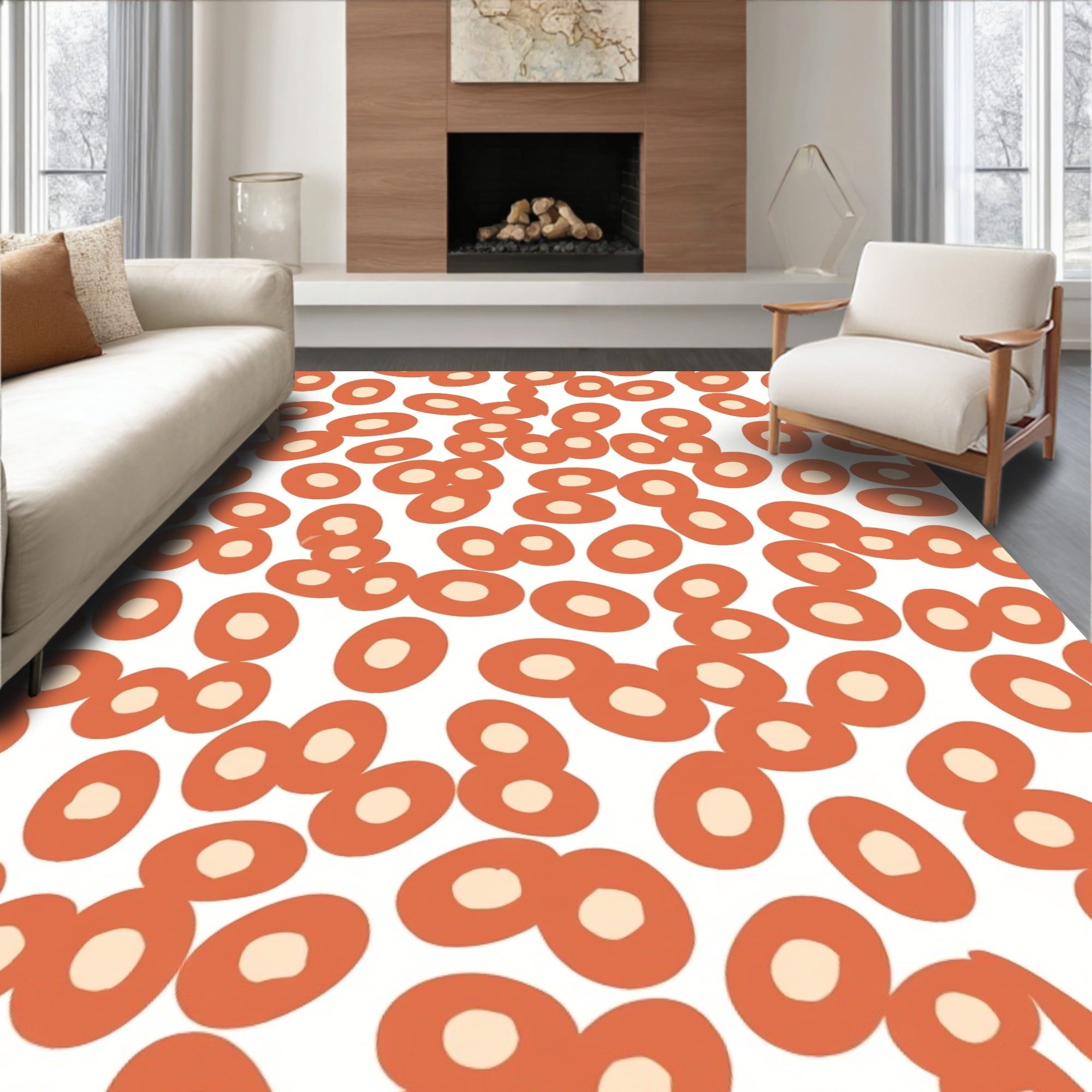 Flatwoven High Traffic Area Rug, Amber Veil Abstract Animal Inspired ...