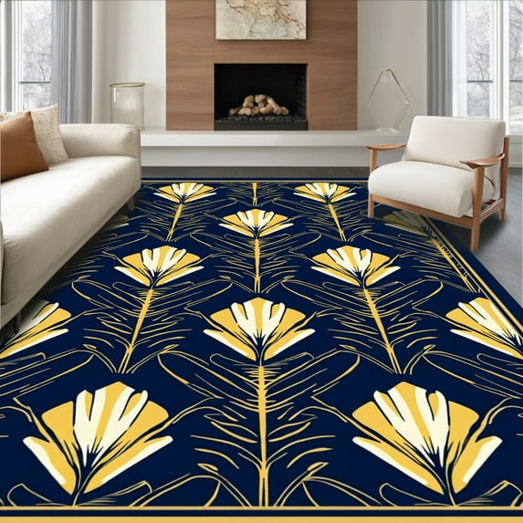 Flatwoven High Traffic Area Rug, Art Deco Revival Fan Motif with ...