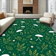 Flatwoven High Traffic Area Rug, Artisan Mushroom Motif with Whimsical ...