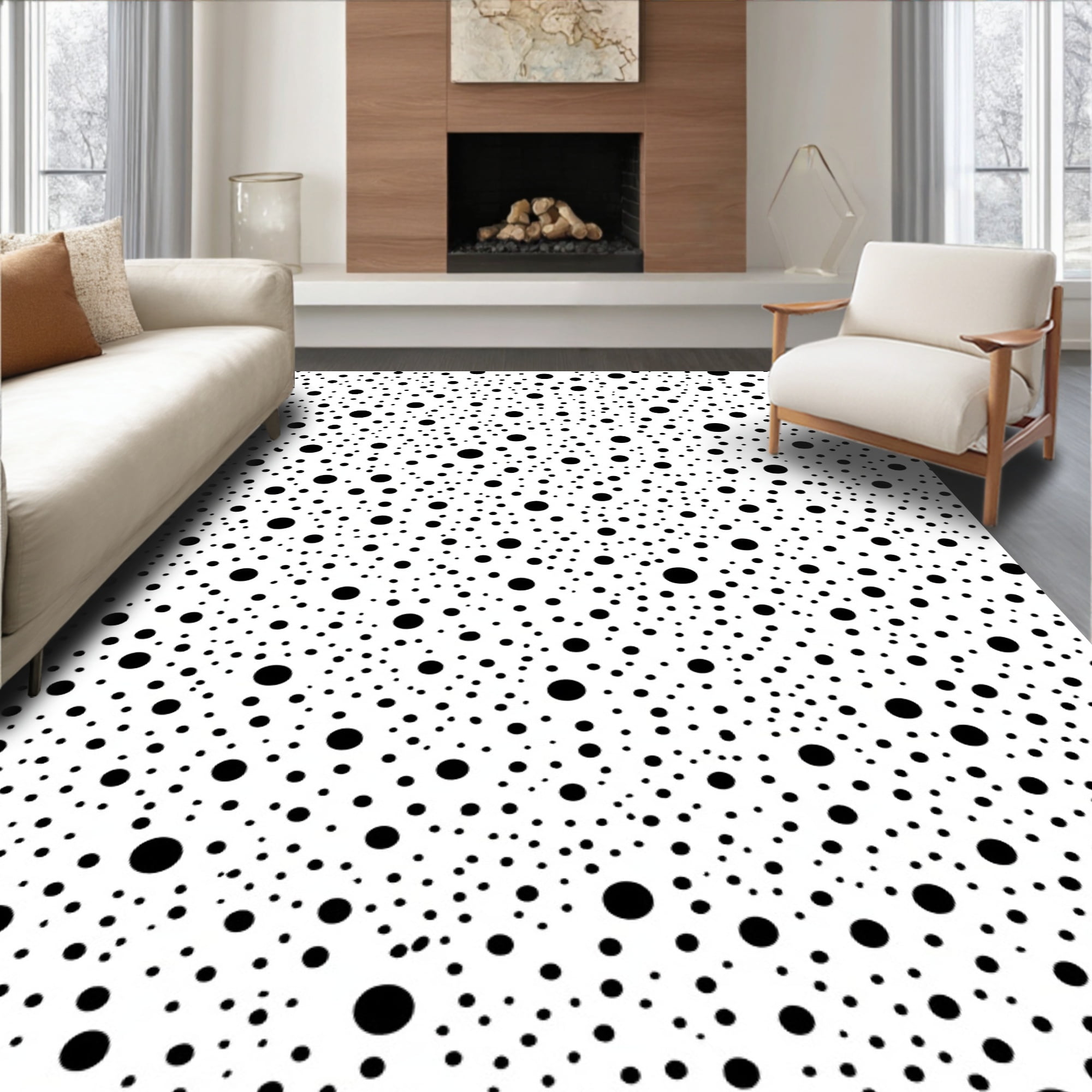Flatwoven High Traffic Area Rug, Artisan Spotted Collection with ...