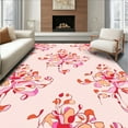 Flatwoven High Traffic Area Rug, Boho Bloom Free Spirited Floral Throw ...