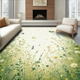 Flatwoven High Traffic Area Rug, Boho Whimsical Meadow Design, Non Slip ...