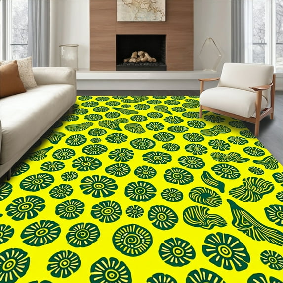 Flatwoven High Traffic Area Rug, Bold Leopard and Floral Design for a ...