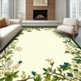 Flatwoven High Traffic Area Rug, Botanical Garden Oval Hand Hooked, Non ...