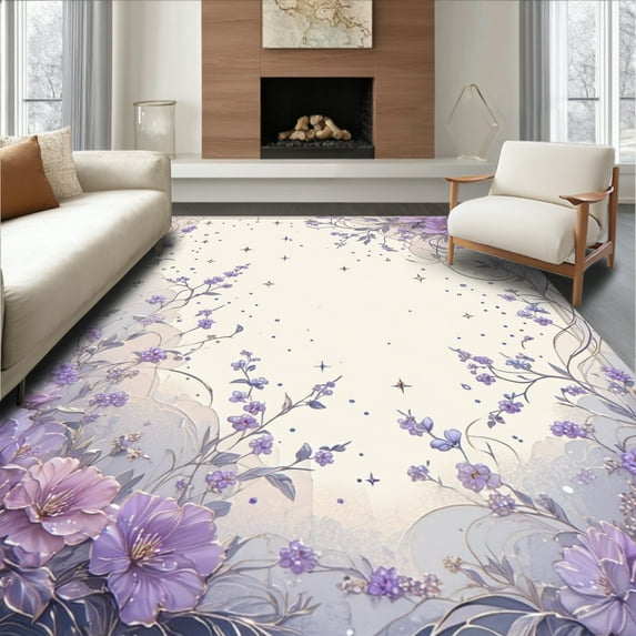Flatwoven High Traffic Area Rug, Celestial Gardenparty with Whirling ...