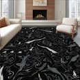 Flatwoven High Traffic Area Rug, Charming Gothic Inspired Animal Print ...