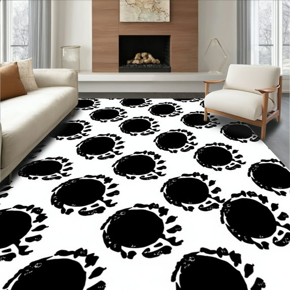 Flatwoven High Traffic Area Rug, Charming Interlocking Spotted for ...