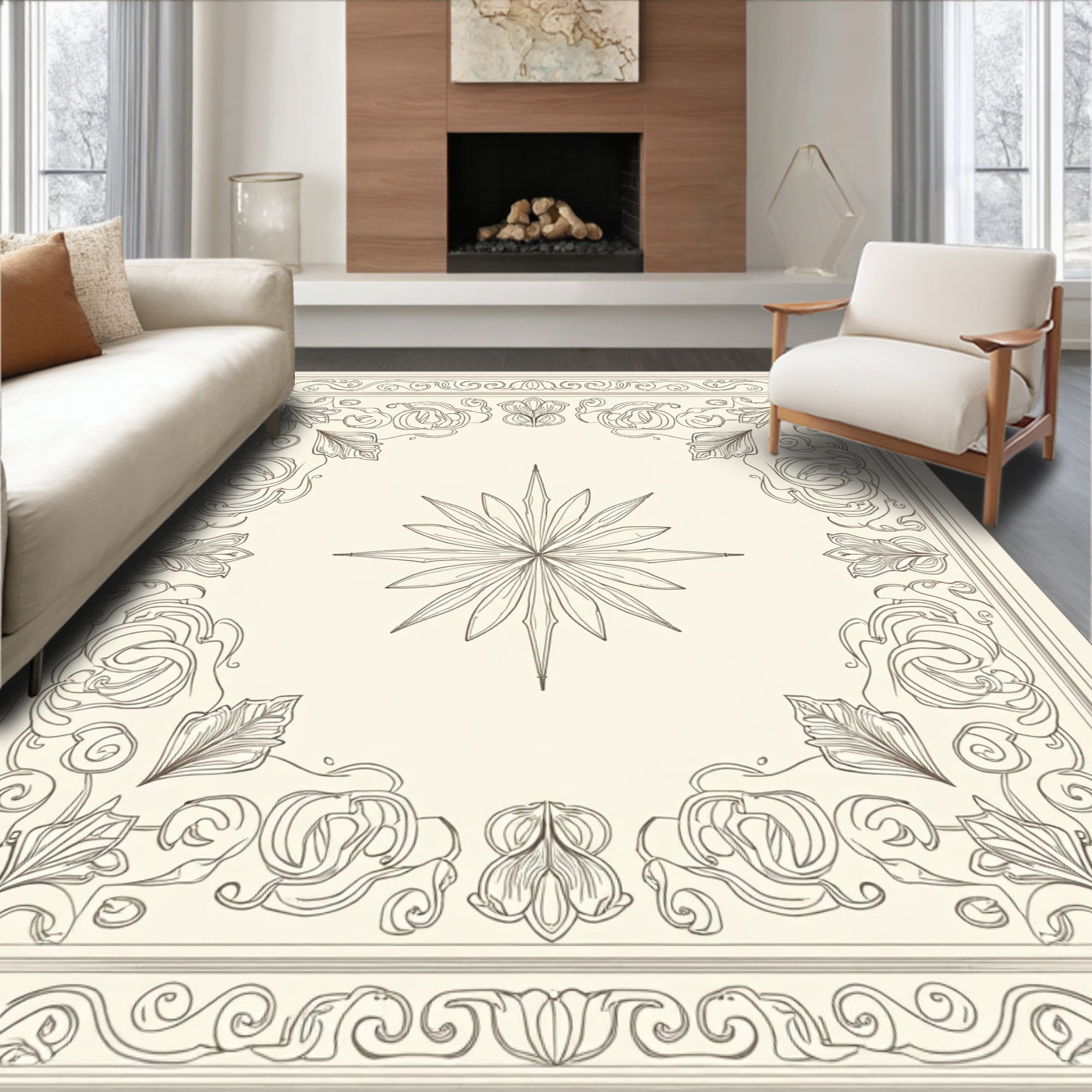 Flatwoven High Traffic Area Rug, Chelsea Heritage Hand Hooked Floral ...