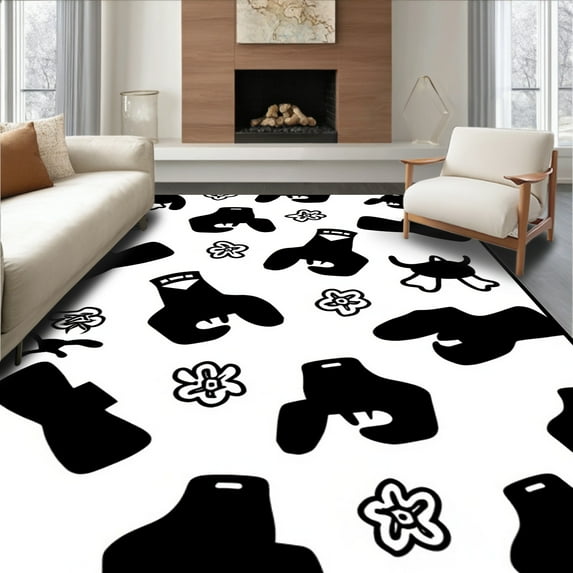 Flatwoven High Traffic Area Rug, Chic Abstract Animal Inspired Design ...