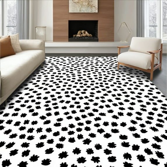 Flatwoven High Traffic Area Rug, Classic Interlocking Spotted Motif ...